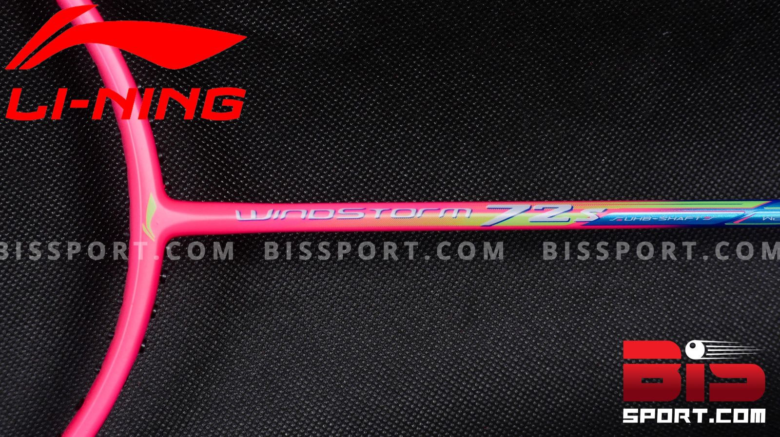 Vợt Cầu Lông Lining Windstorm 72S Hồng Xanh - Chính Hãng - Thiên Về Thủ Phản Tạt Cầu ( Nặng Đầu )